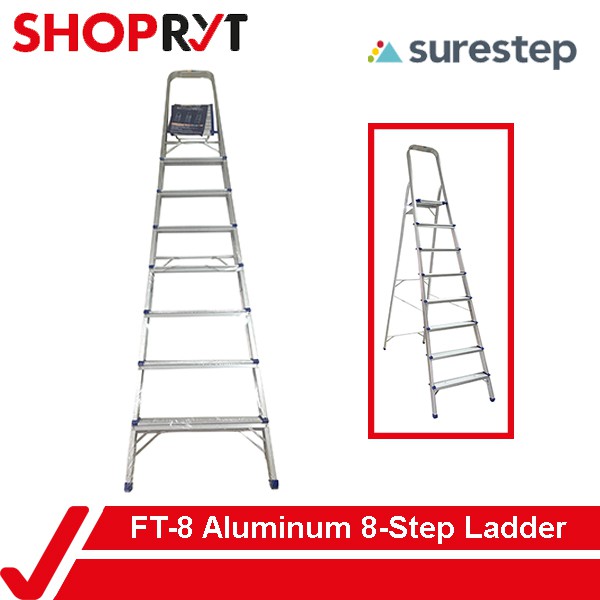 Surestep Aluminum 8-Step Ladder | Shopee Philippines