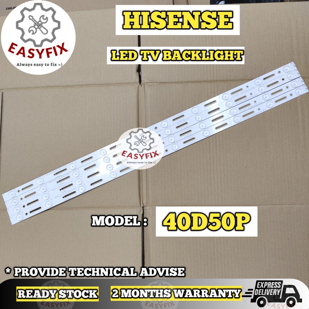 40D50P / 40D52P HISENSE 40 INCH LED TV BACKLIGHT ( LAMPU TV ) 40" LED ...