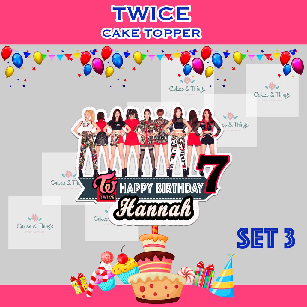 TWICE CAKE TOPPER (6 x 8 inches) | Shopee Philippines