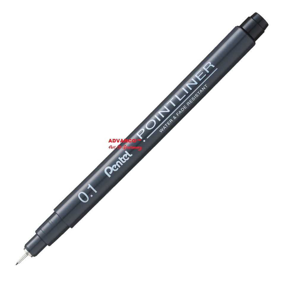 PENTEL POINTLINER PEN (S20P) BLACK (AVAILABLE IN 6 TIP SIZES) | Shopee Philippines