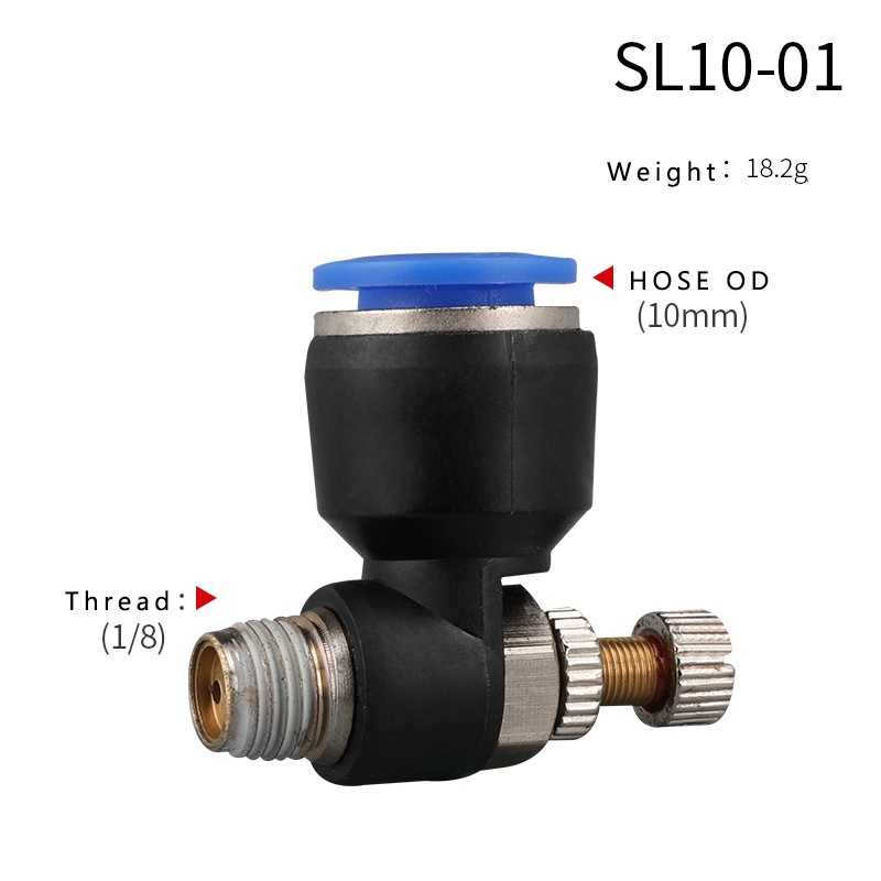 SL connector pneumatic trachea quick connector throttle valve speed regulating valve SL4 / 6 / 8 ...