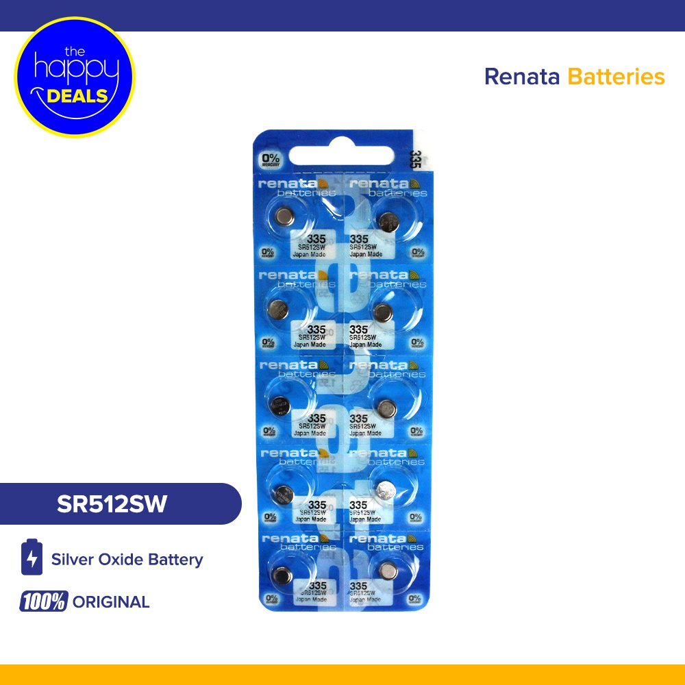 Renata 335 (SR512SW) Watch Batteries Pack of 10 | Shopee Philippines