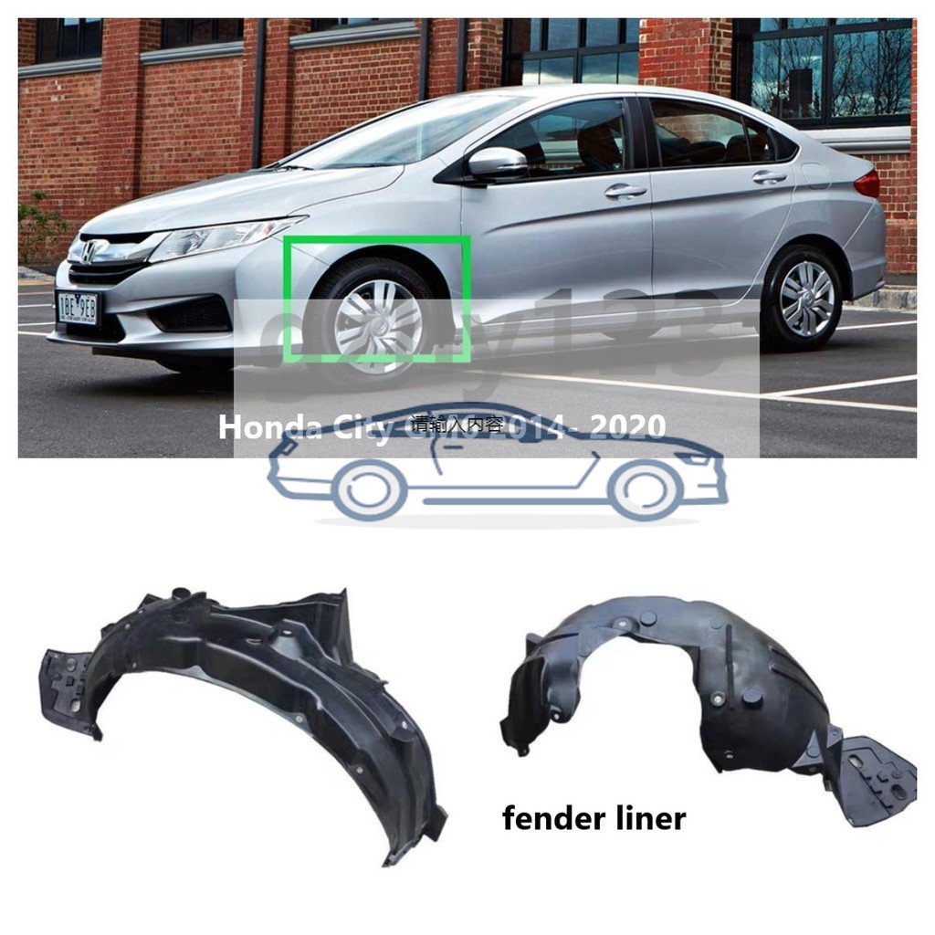 front fender liner Inner Panel Plastic Guard Shield for for Honda City ...