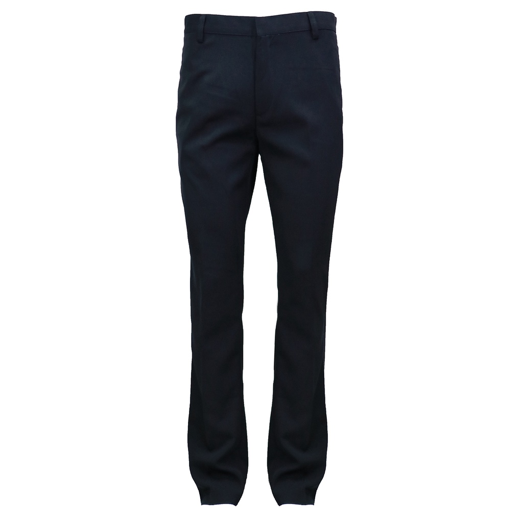 Van Heusen Men's Slim Fit Plain Flat Front Slacks (Black) | Shopee ...