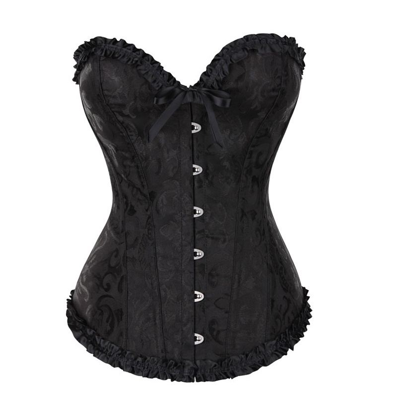 WECHERY Corset Plus Size Body Shaping Waist Trainer Lace Up Corsets ...