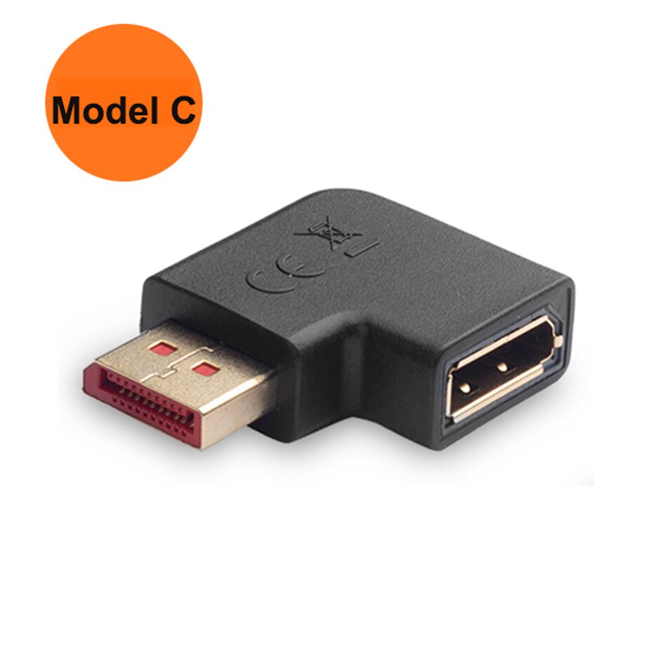 90-degree Displayport cable adapter Dp male to female left right angled ...