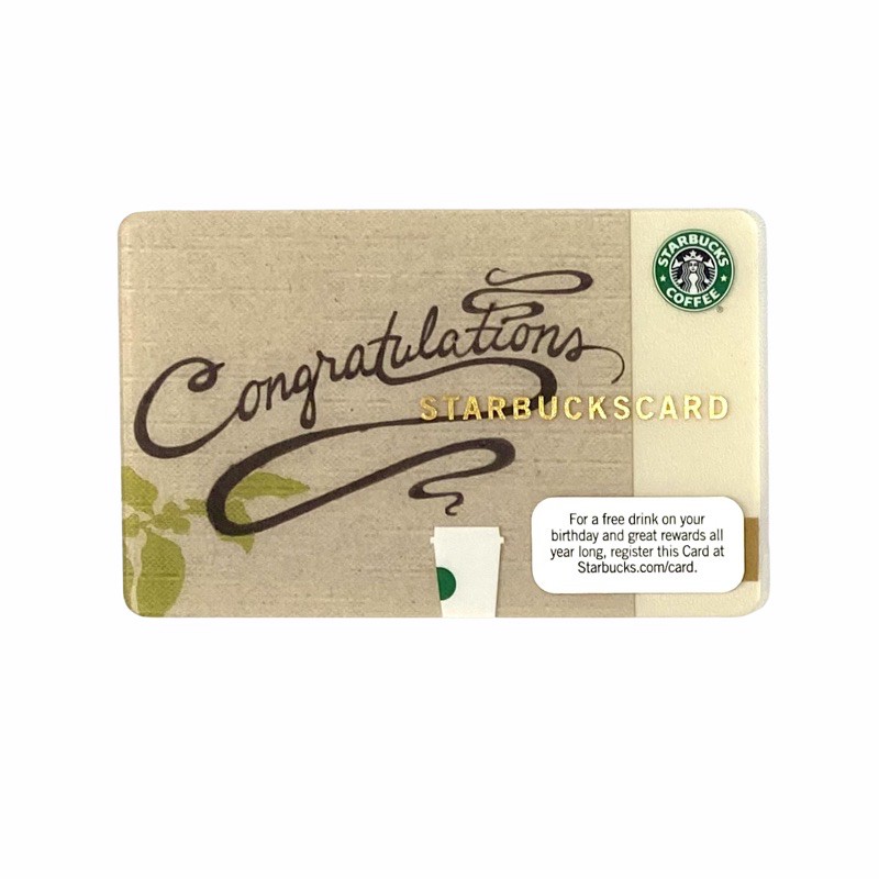 Congratulations Starbucks Card 2010 Old US Logo Giftcard Card | Shopee ...