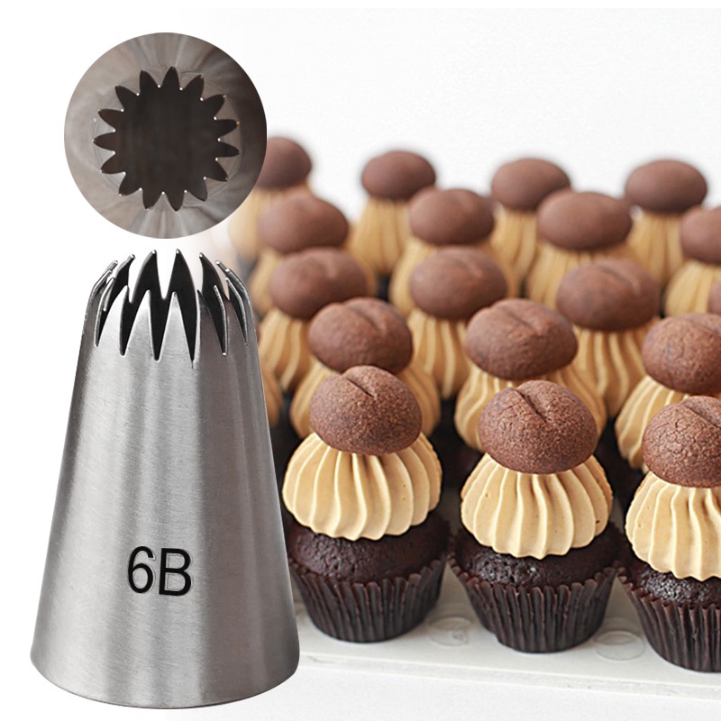 6B# Large Russian Pastry Cream Nozzles for Cakes Decorating Writing ...
