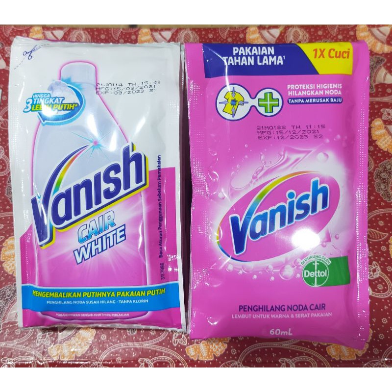 Vanish Liquid Stain Remover Sachet 60ml Contains 6pcs | Shopee Philippines