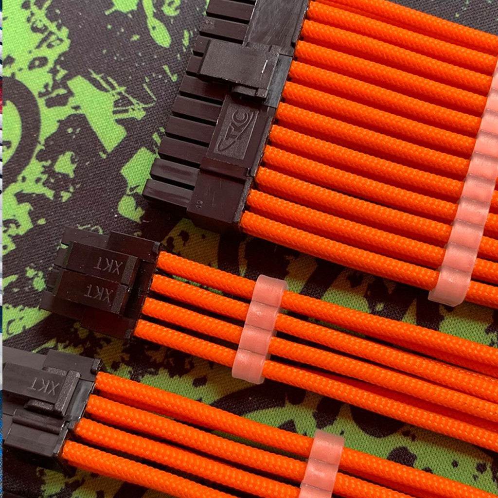 PSU Extension Cable Kit White Black Red Orange Pink | Shopee Philippines