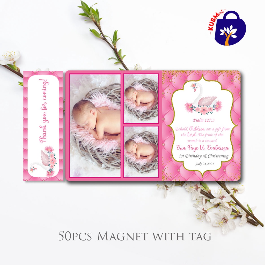 50 pcs Customized REF magnet souvenir with tag for Birthday ...