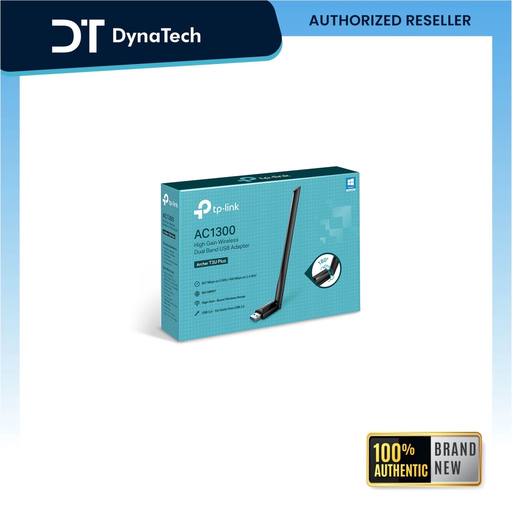 TPLink Archer T3U Plus AC1300 High Gain Wireless Dual Band USB Adapter ...