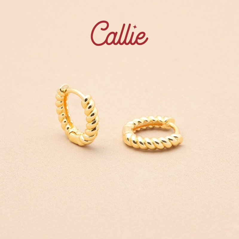 Callie 14k Gold Plated Laureen Twisted Chunky Hoop Earrings Shop Callie ...