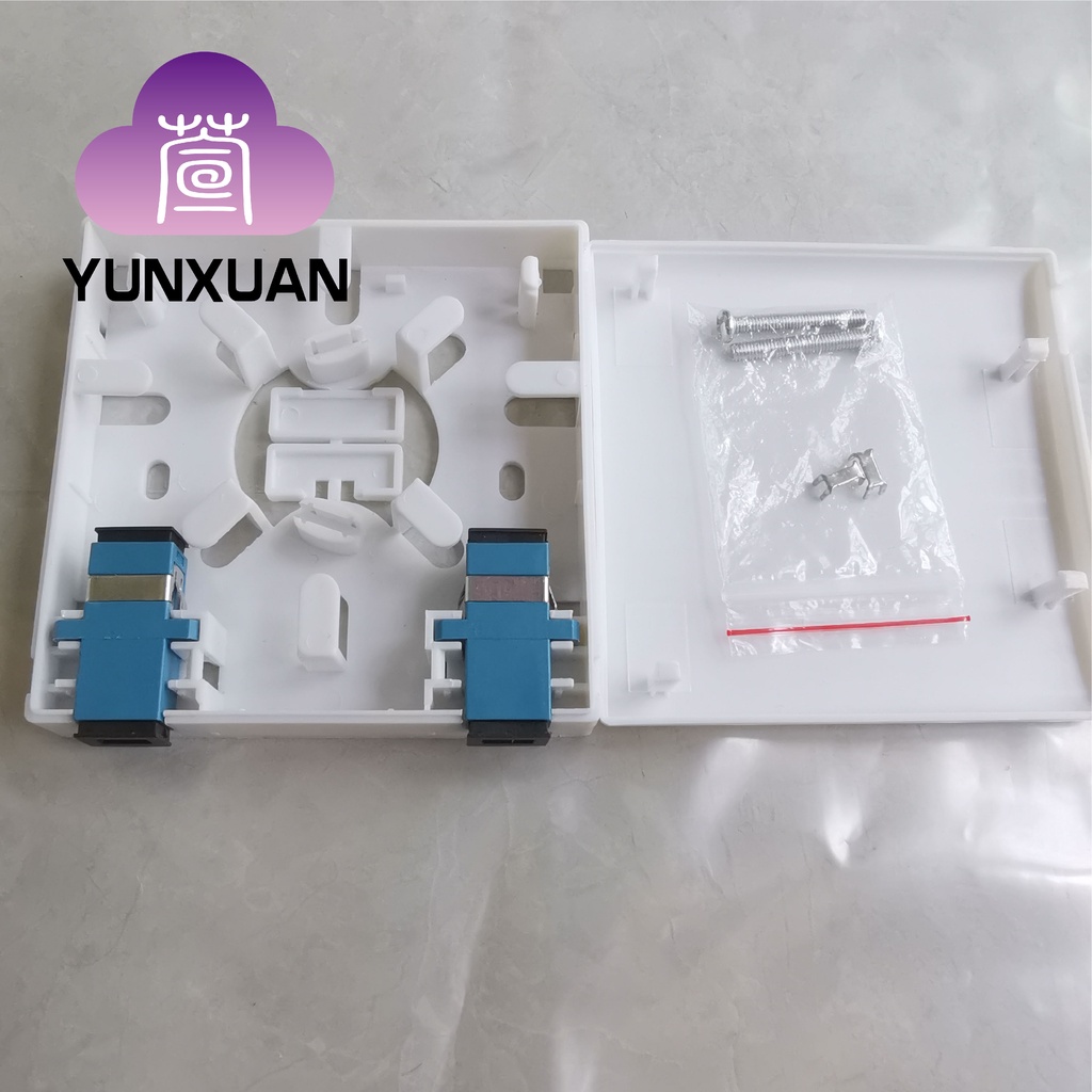 ABS Material 86x86mm FTTH Fiber Panel Fiber Optic Terminal Dual SC ...