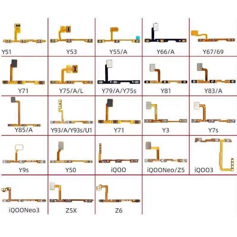 Power On Off Volume Button For Vivo V5 And 55 V17 Y11 Y51 Y53 Y66 Y71 Y79 Y81 Y83 Y85 Y91 Y93 ...