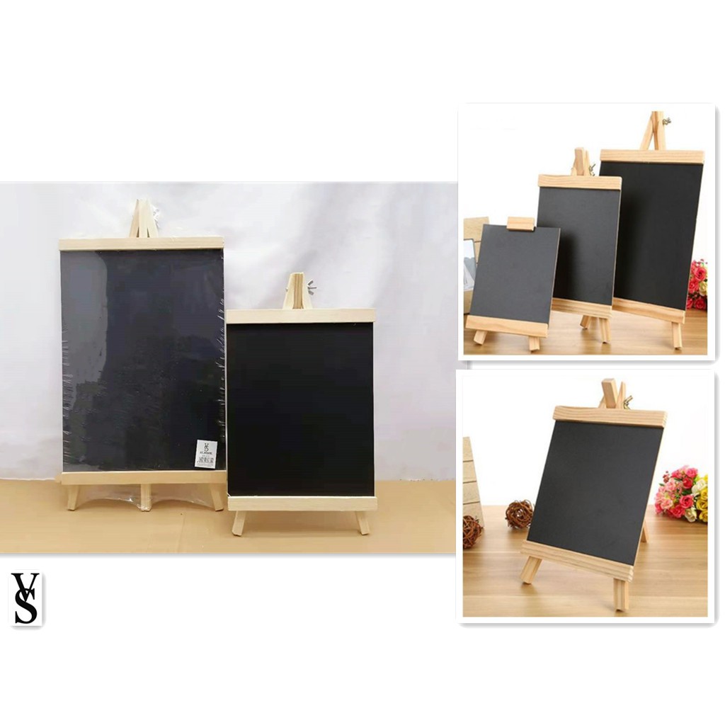 Wooden Boards Blackboard Chalkboard Bulletin Collapsible Black Pine ...
