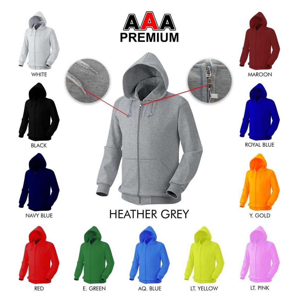WARDROBE COLLECTION AAA PREMIUM HOODIE JACKET WITH ZIPPER (UNISEX ...