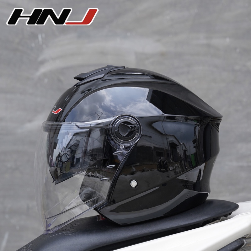 HNJ 915 Open Half Face Helmet Motorcycle Dual Visor For Men And Women ...