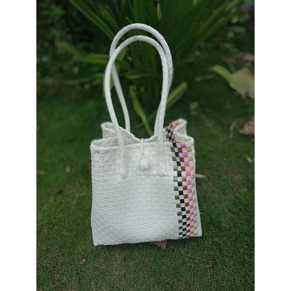 WHITE JALI WOVEN BAG SIZE M | Shopee Philippines