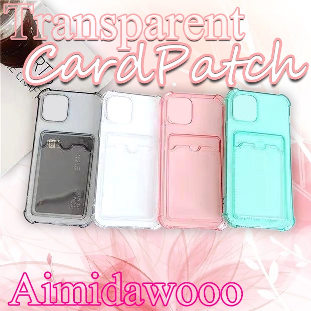 Transparent Card Patch Phone Case For iPhone 6 6s 7 8 Plus X XS XR 11 ...