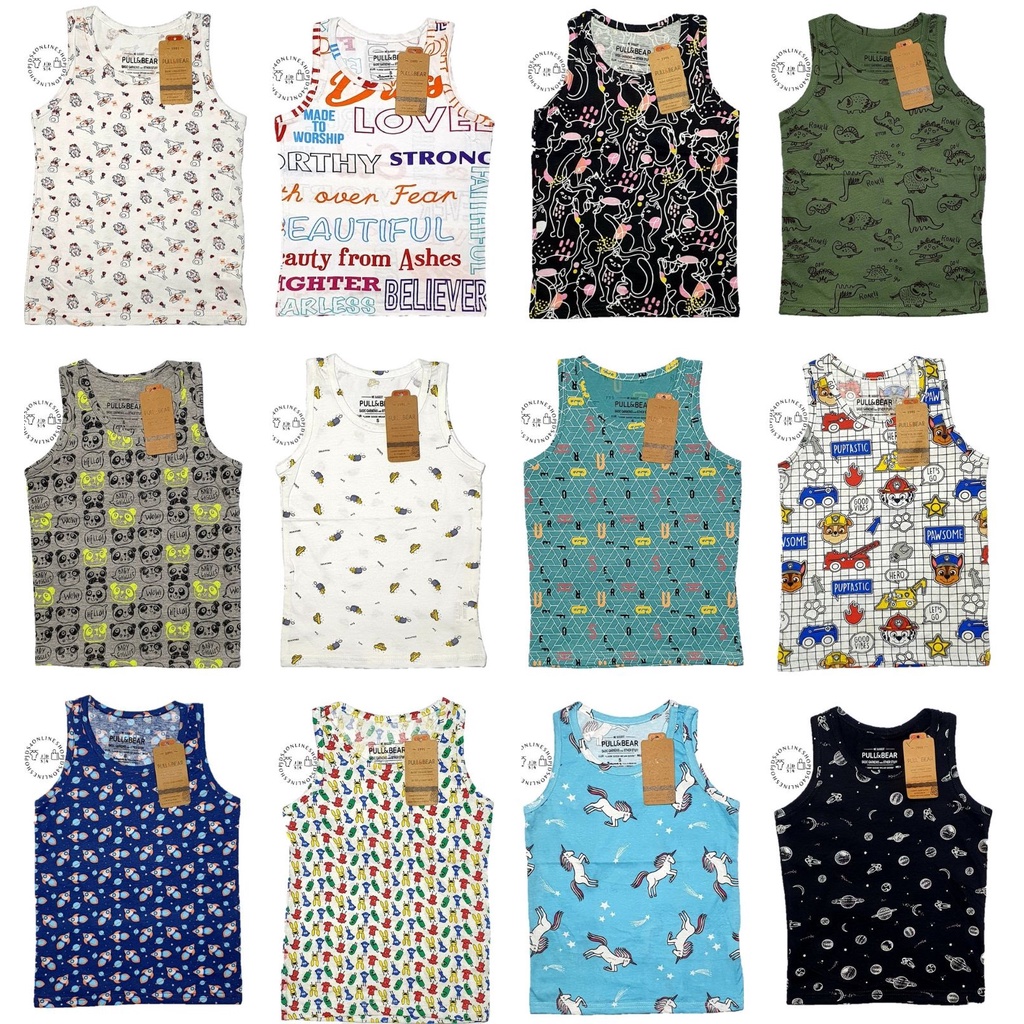 (#3)PULL AND BEAR KIDS SANDO UNISEX | Shopee Philippines