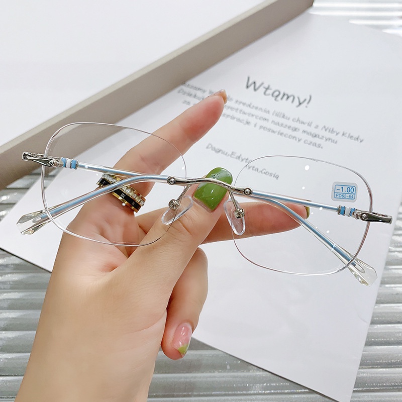 New rimless glasses female student computer radiation protection ...