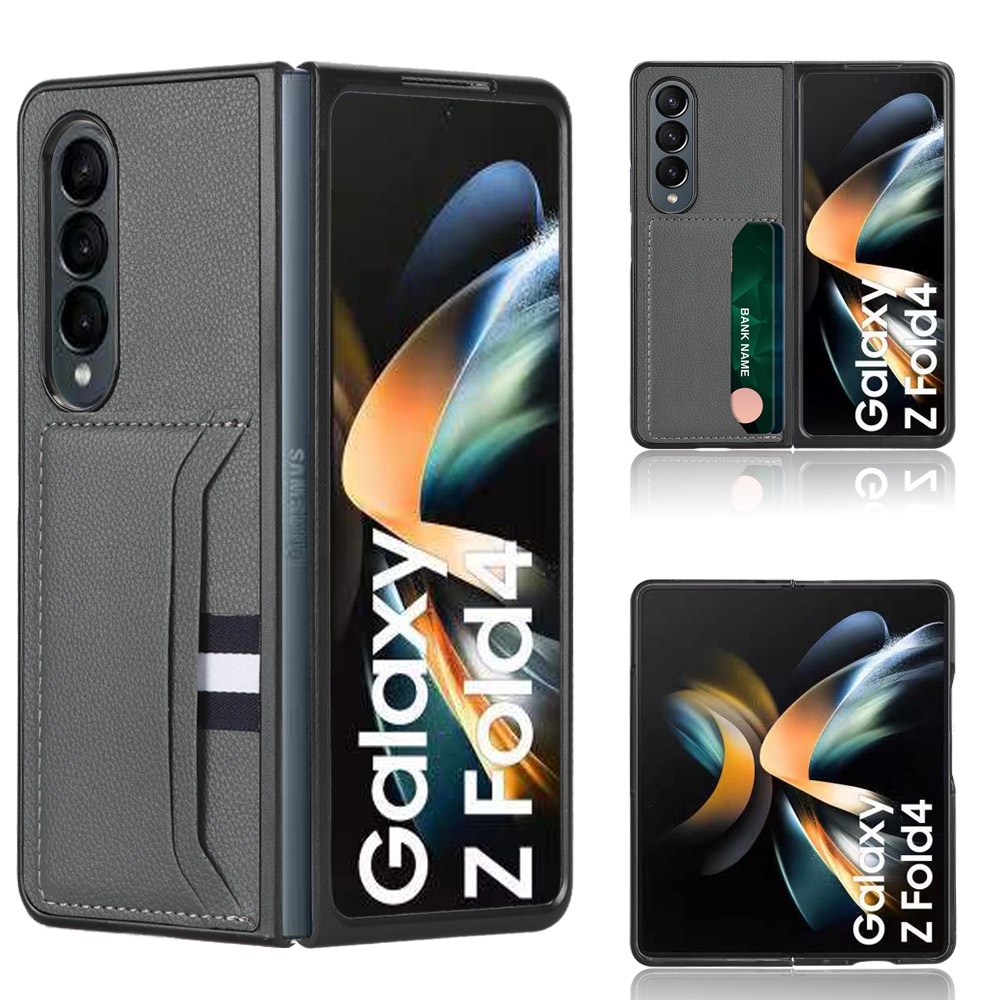 For Samsung Galaxy Z Fold6 5G 2024 Case With Card Slot Holder Lychee ...