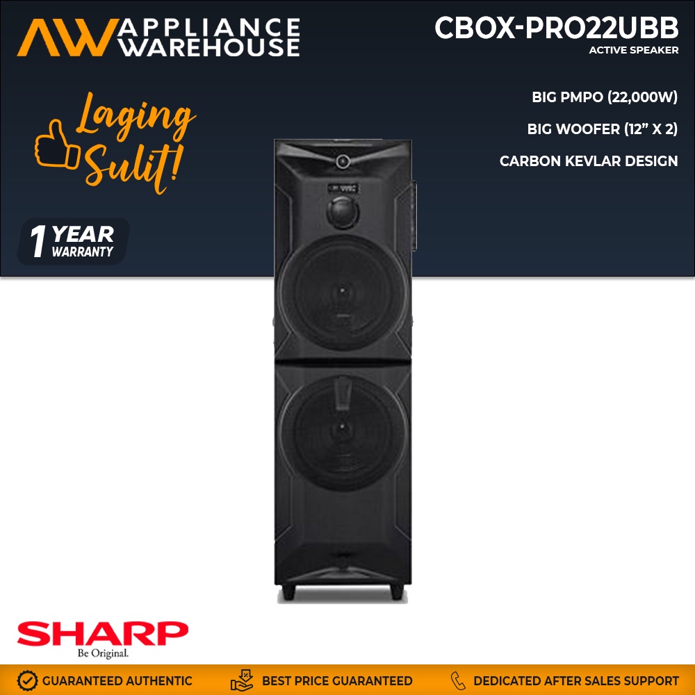 Sharp Cbox Pro22ubb Active Karaoke Speaker Shopee Philippines