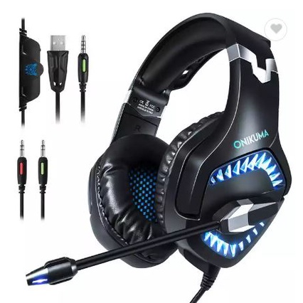 Onikuma K1B PRO Stereo Gaming Headphone Headset with Braided Wire Cable ...