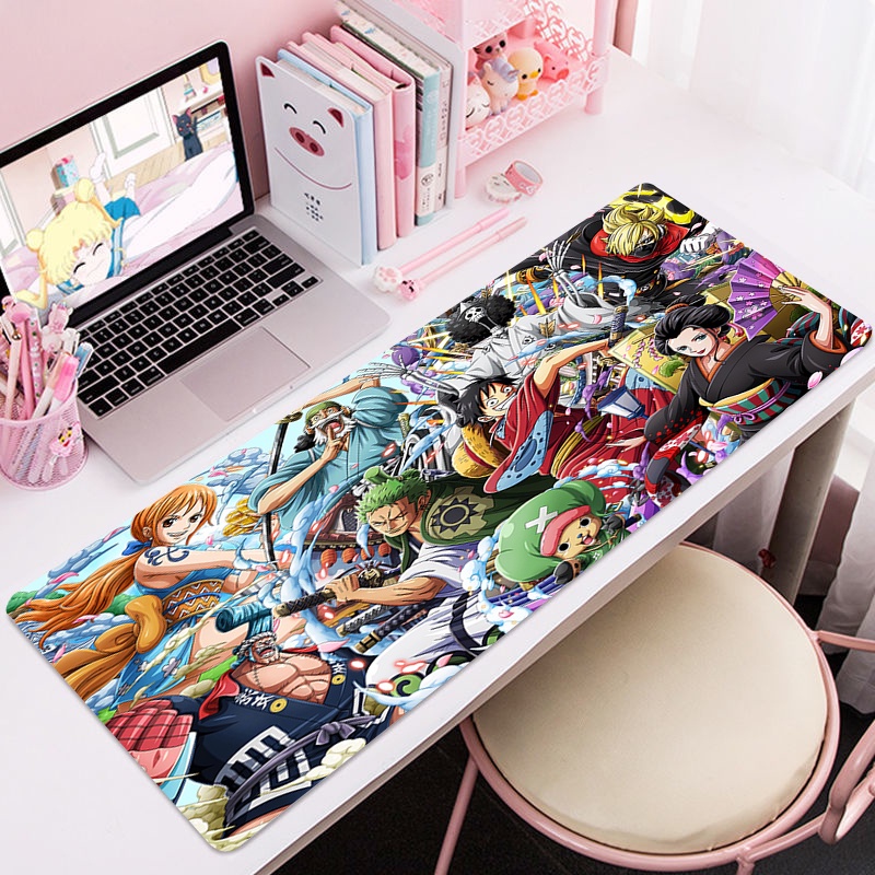 One Piece Mouse Ped Anime Gaming Pad Rubber Keyboard Xxl Large Mousepad ...