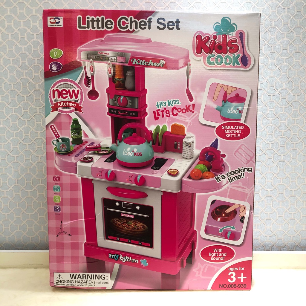 Little Chef Kids Cooking Misting kettle With Light and sound | Shopee ...