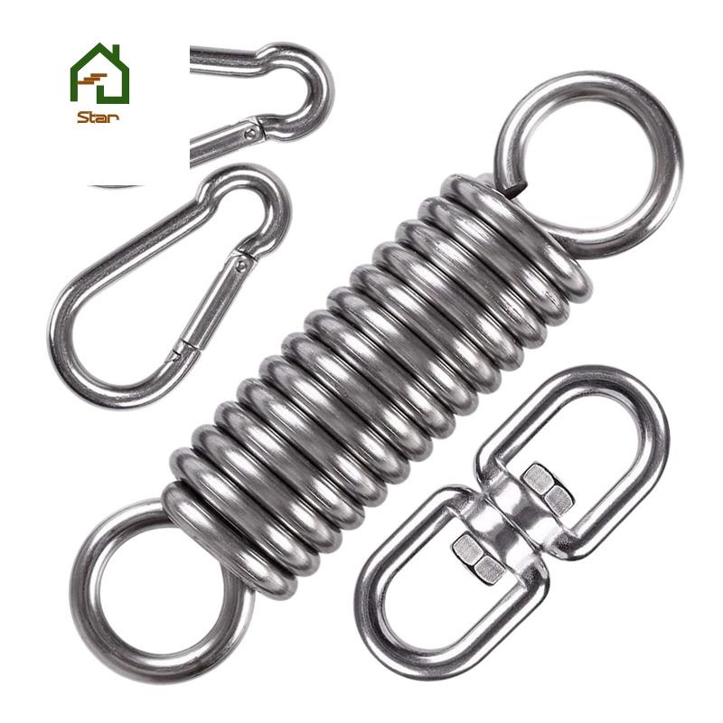 Porch Swing Spring Hanging Kit with Heavy Duty Suspension Swing Swivel ...
