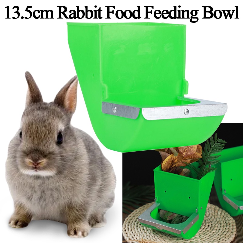 13.5cm Rabbit Food Feeding Bowl Trough Feeder Rabbits Breeding ...