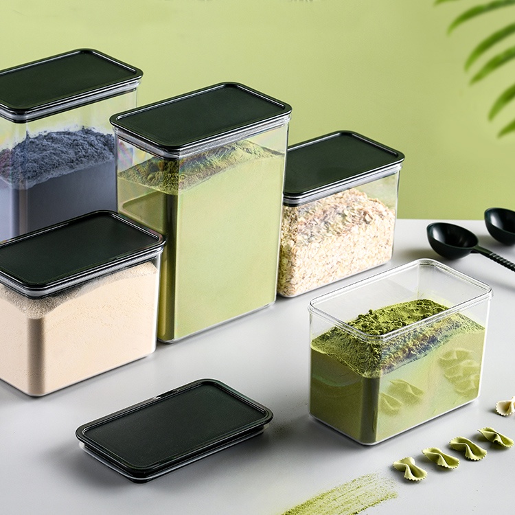 Acrylic Canister Powder Formula Dispenser Container Free Spoon Airtight ...