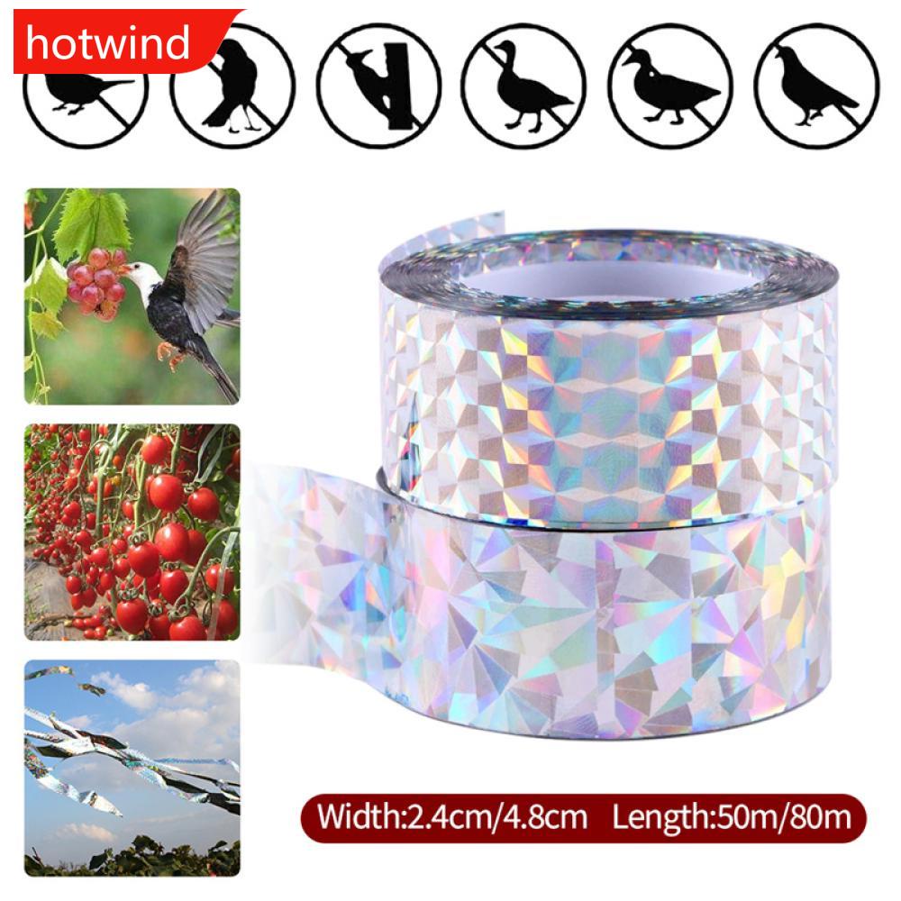 HW 50m/80m Anti Bird Tape Flashing Reflective Bird Repellent Tape ...