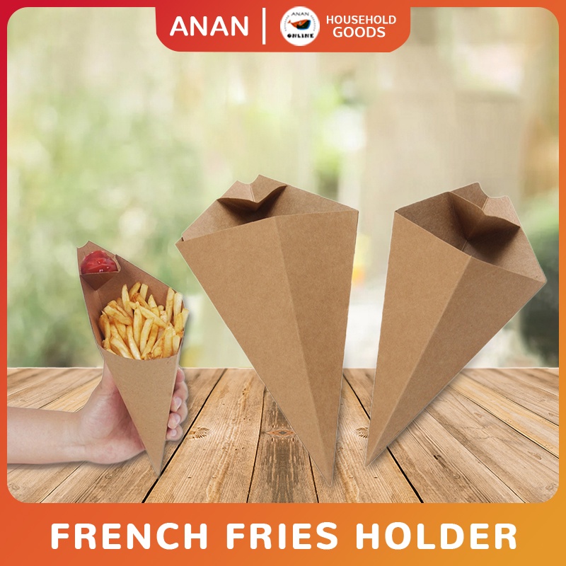 Kraft French Fries Holder/Paper Cones With Dip/Snacks Takeout Box/Food ...