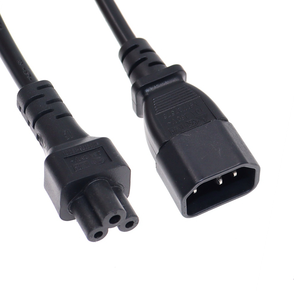 IEC 320 C14 Male Plug to C5 Female Adapter Cable， IEC 3 Pin Male to C5 ...