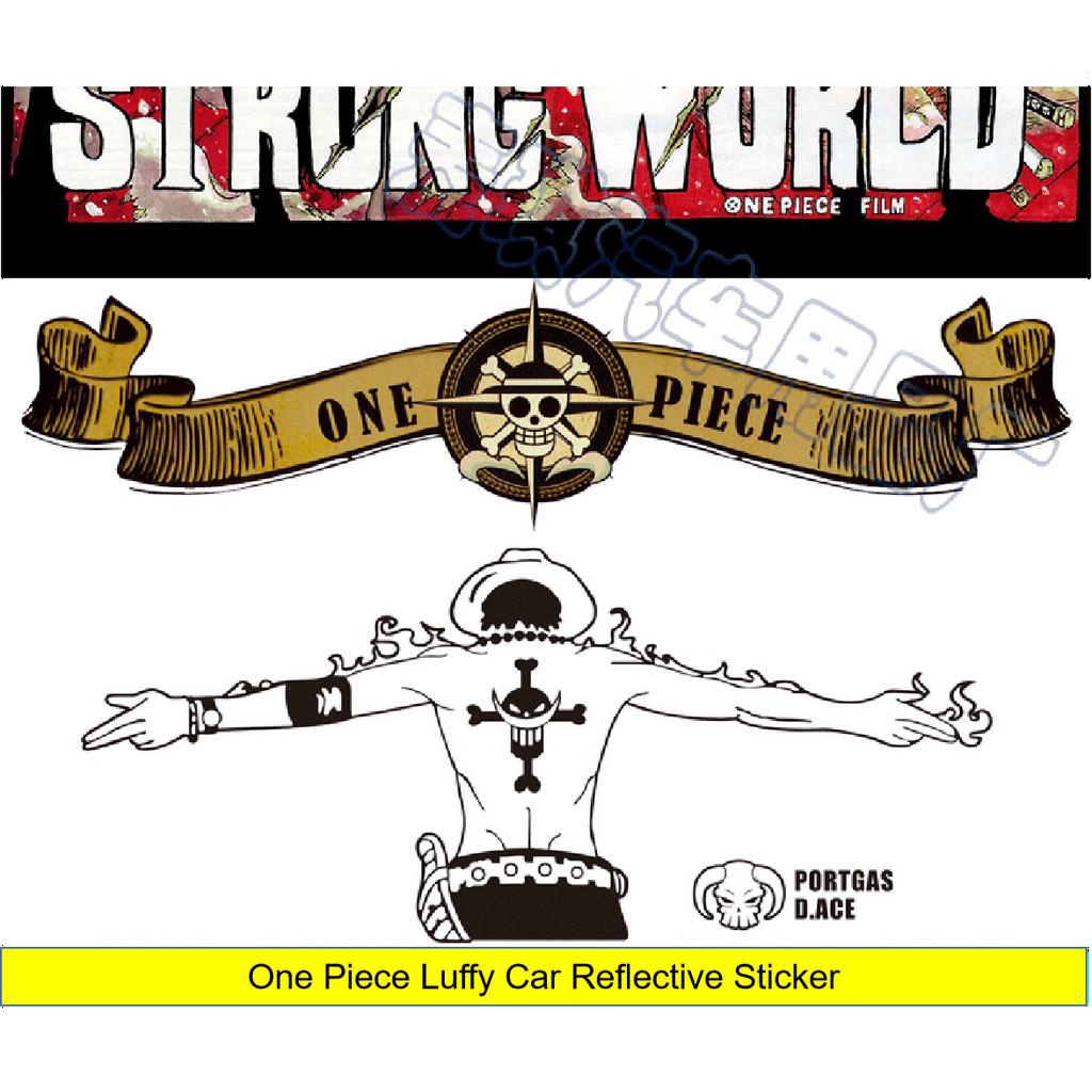 Pirate king cartoon car stickers car stickers God of fire ace back ...