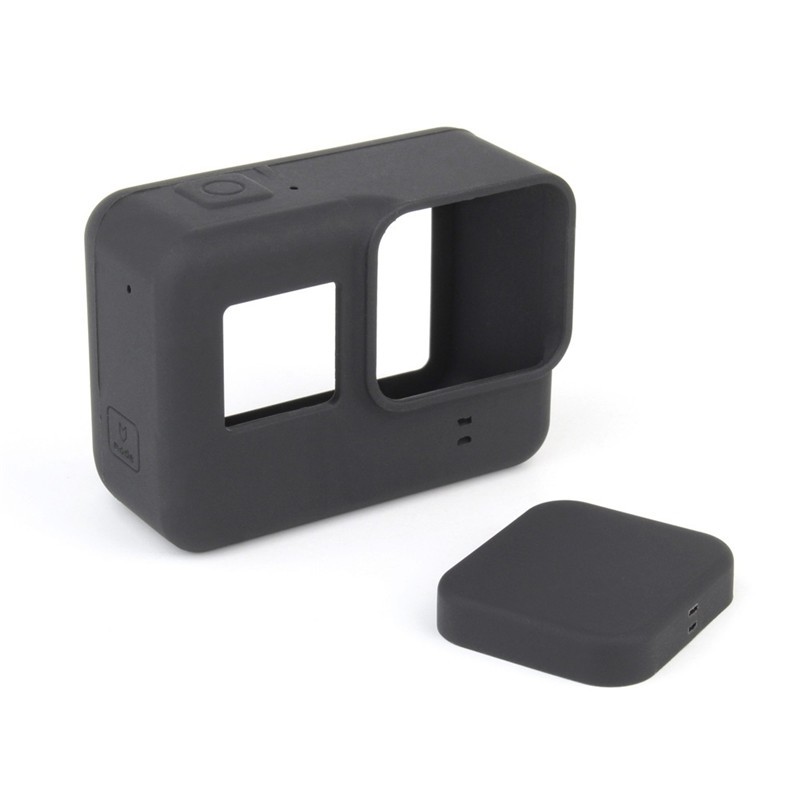 2in1 Silicone Case Lens Cap for GoPro Hero 6 5 7 Black Edition Soft ...
