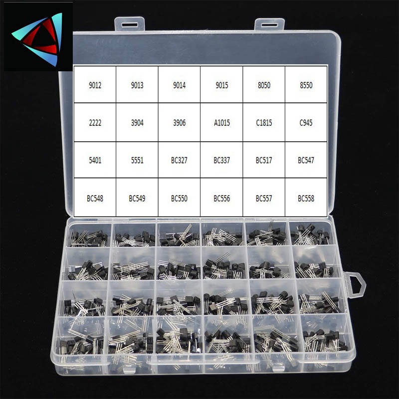24Values TO-92 Transistor Assortment Assorted Kit Each BC327 BC337 BC517 BC547 BC548 BC549 ...