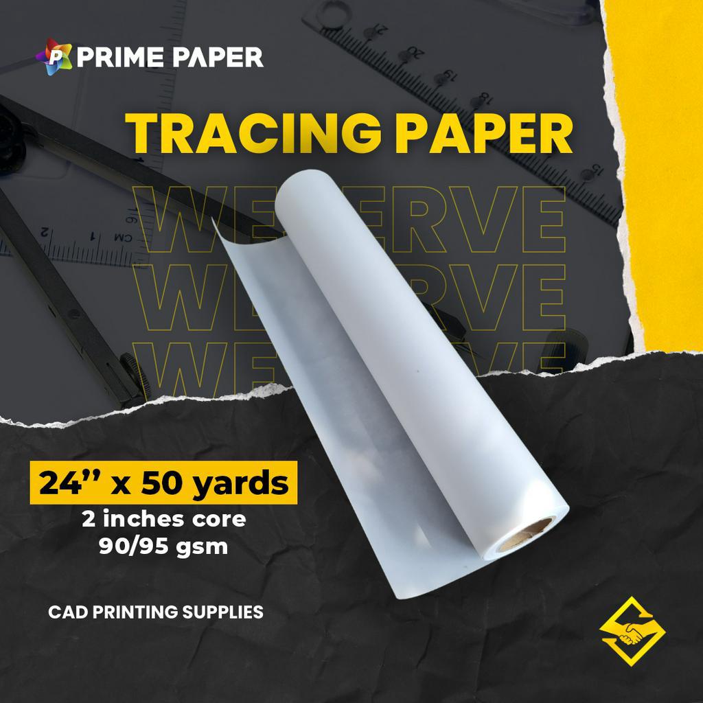 Tracing paper 24 inches x 50 Yards - Cad Tracing Paper Roll - 2 inches ...