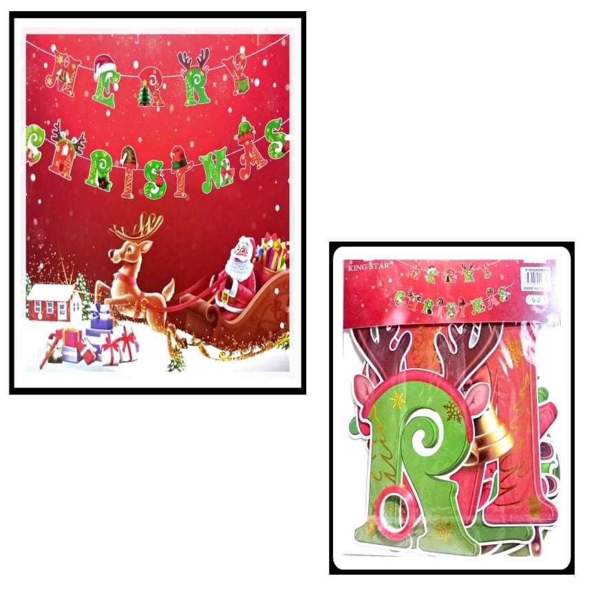 Merry Christmas Banner Red and Green Combination | Shopee Philippines
