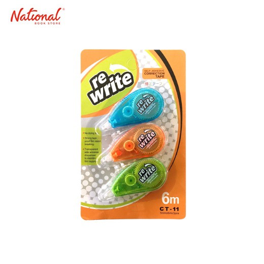 Re-Write Correction Tape Ct-11 5Mmx6M 3S National Book Store | Shopee ...
