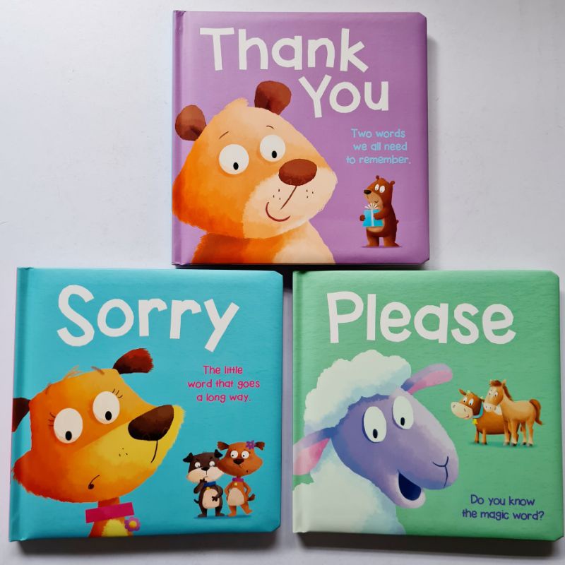 Manners Board Books for Kids - Sorry, Please and Thank You | Shopee ...
