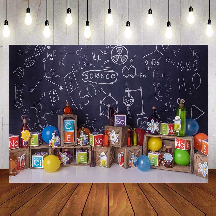 Scientist Chemistry Cake Smash First Birthday Backdrop For Photography ...