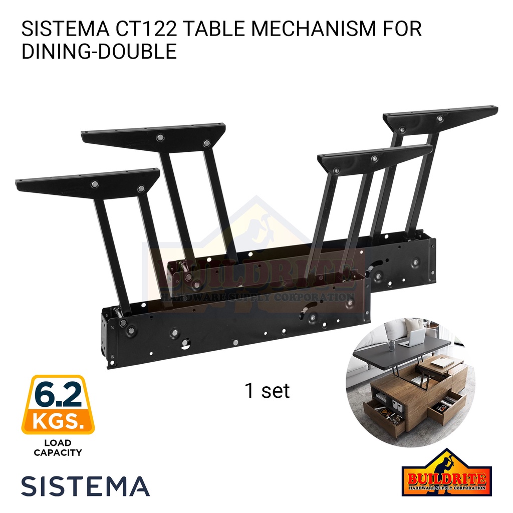 Sistema CT122 1set 660mm Black Steel Center Table Double Mechanism For ...