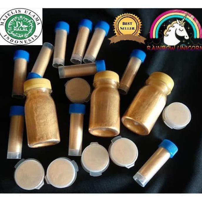 Metallic Gold Lustre Dust Edible Cake Powder 2g Halal | Shopee Philippines