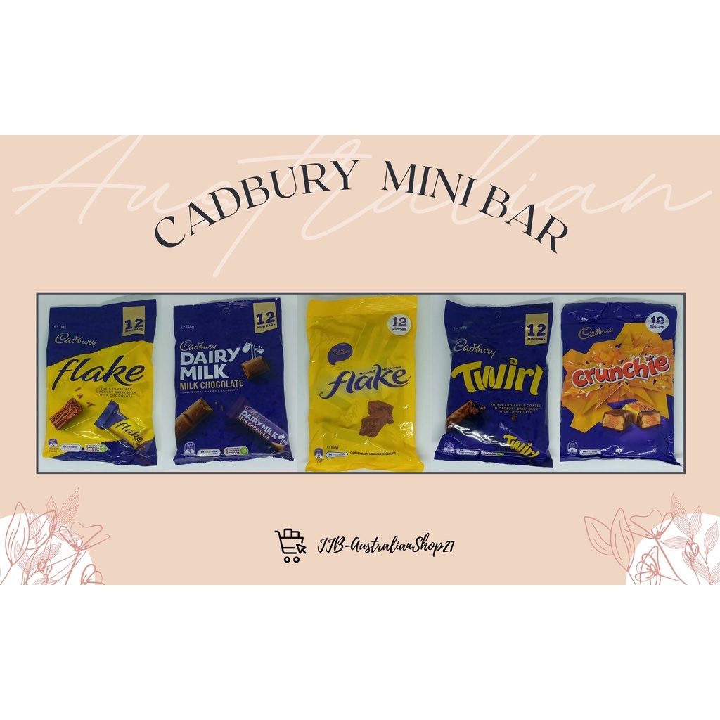Cadbury Mini Bars Chocolate / Australian Chocolate / 168g 12 mini Bars ...