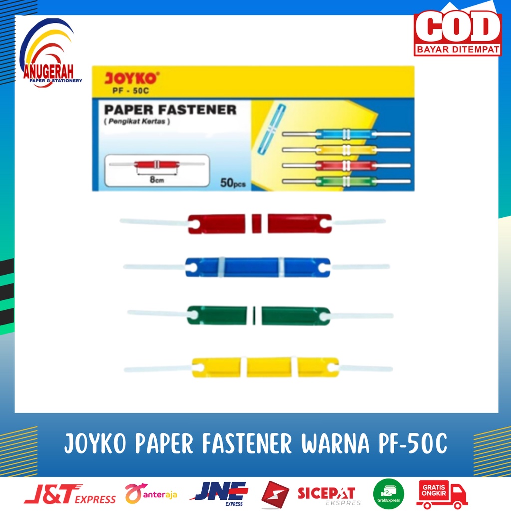 JOYKO PAPER FASTERNER / ACCO COLOR PF-50C (PCS) | Shopee Philippines