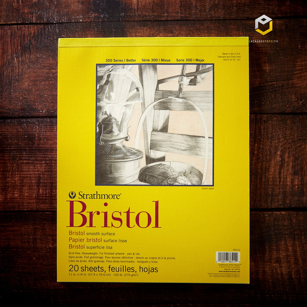 Strathmore 300 Series Bristol Smooth Pad, 11"x14" Tape Bound, 20 Sheets ...